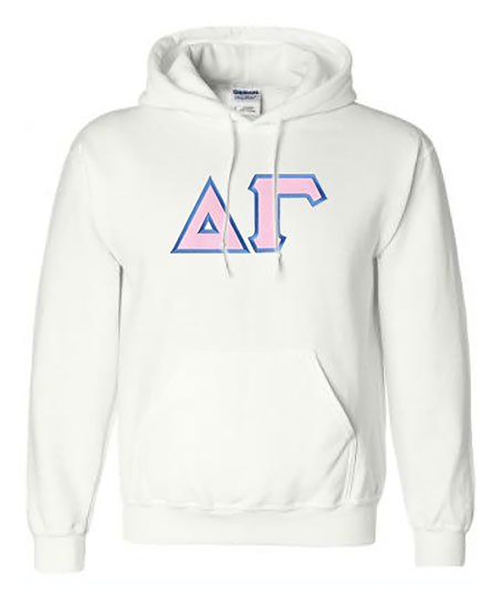 Delta Gamma Lettered Hooded Sweatshirt Large White - Walmart.com