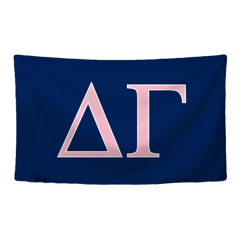 Delta Gamma Sorority Greek Letters Flag, Two-Color Design, Delta Gamma ...