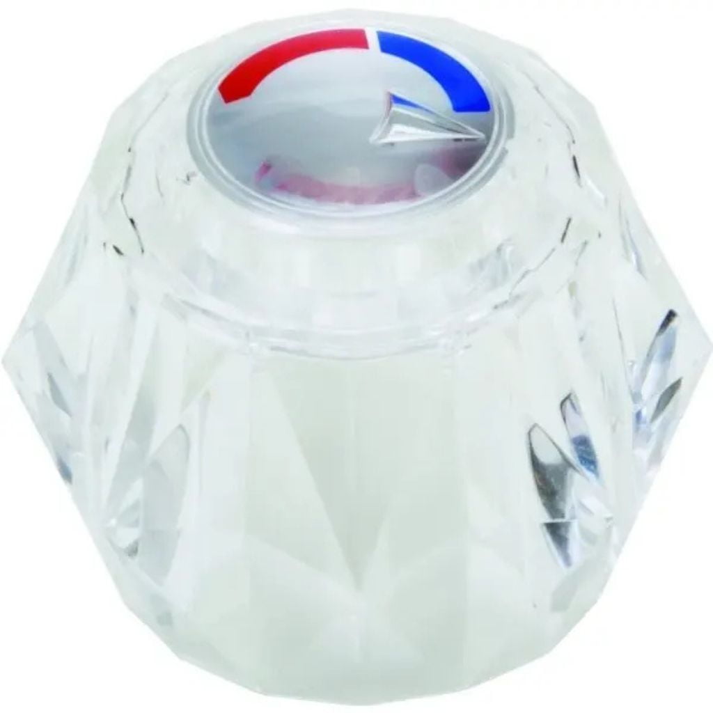 Delta HDS447175 Peerless Acrylic Hot Cold Shower Handle Clear 2-1/2 ...