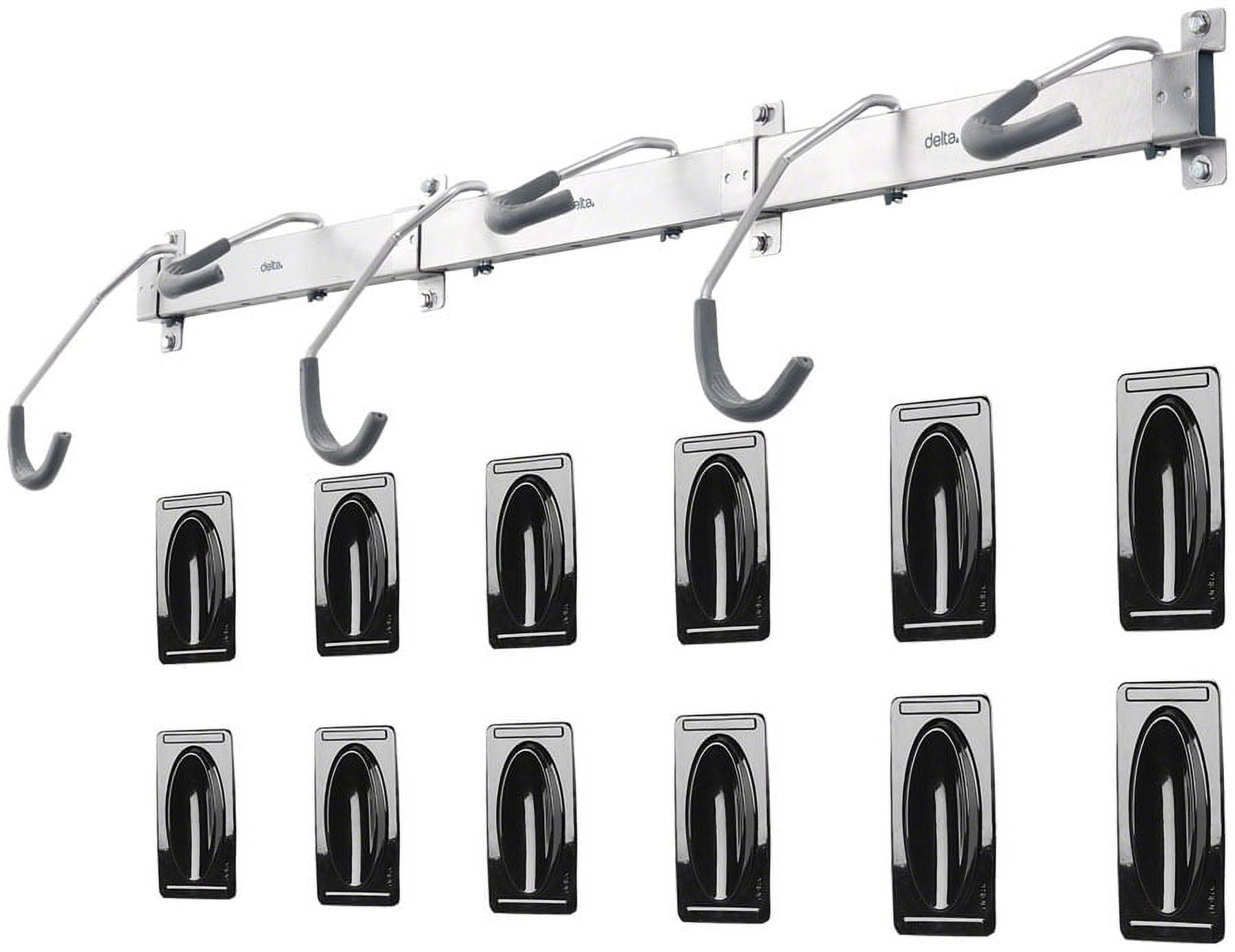 Delta Heavy Duty Track Rack Wall Mount Bike Rack - 6-Bike, Silver ...