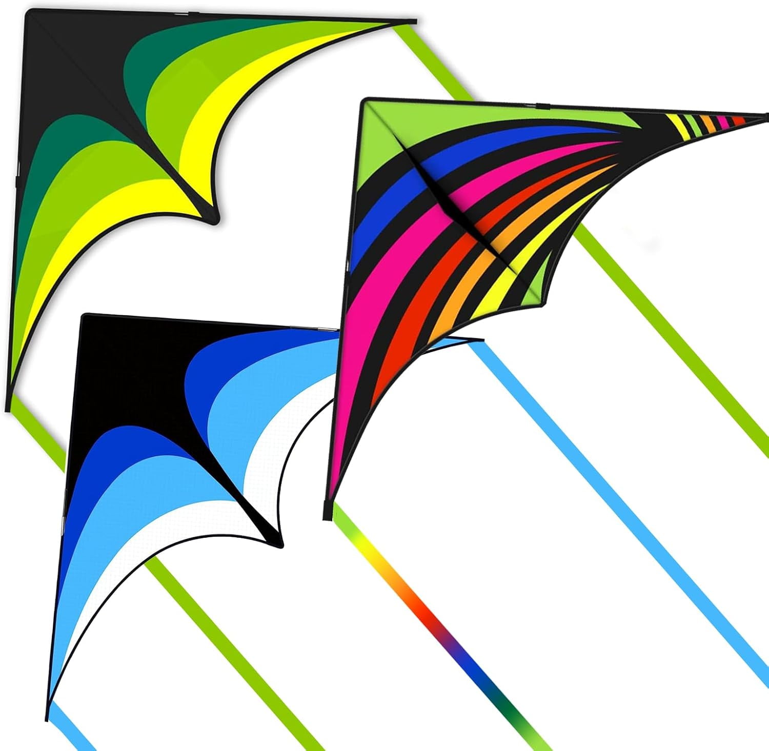 Delta Kite for Kids & Adults, Extremely Easy to Fly Kite, Best Kites ...