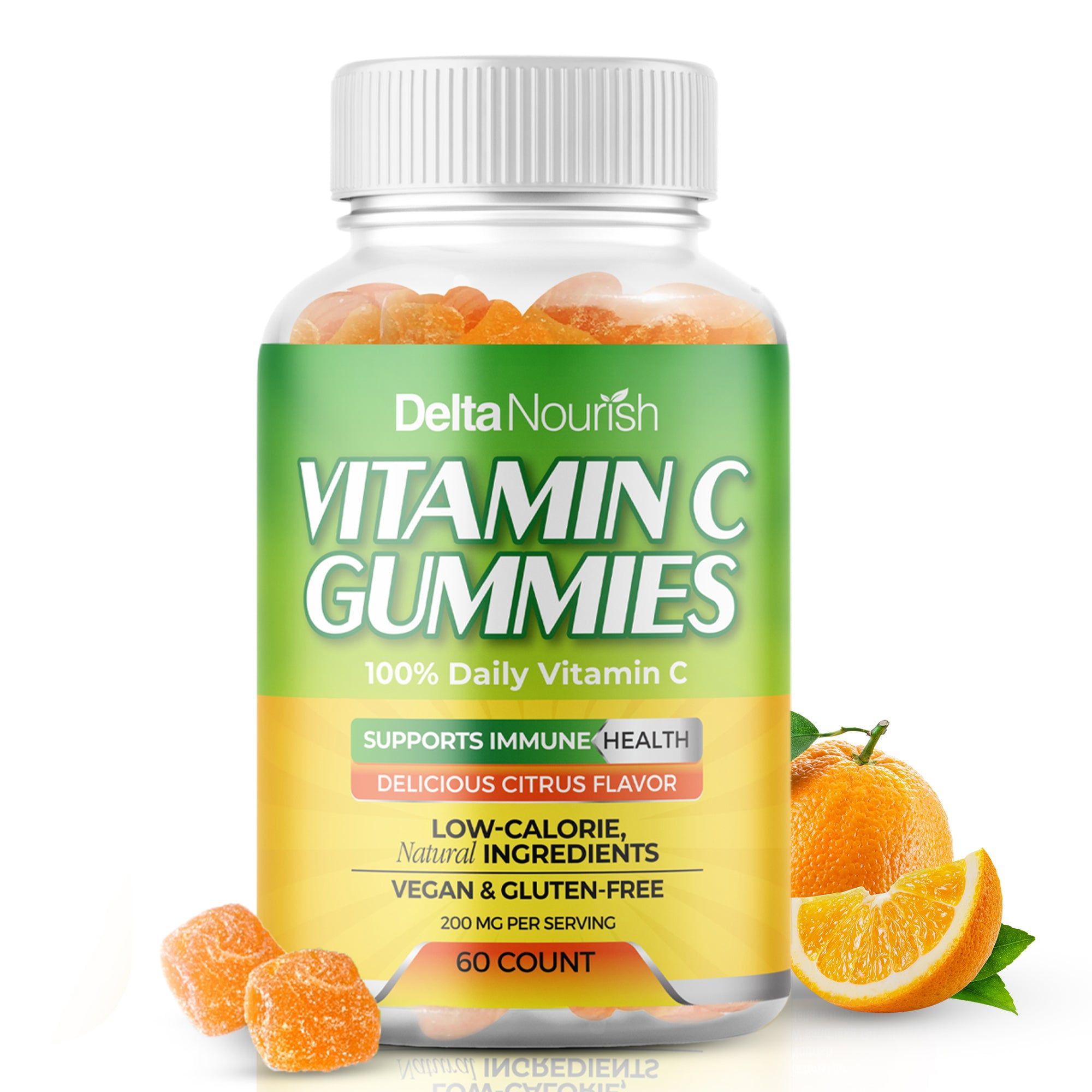 Delta Nourish Vitamin C Gummies – Immune Support – Vitamin C – Non-GMO ...