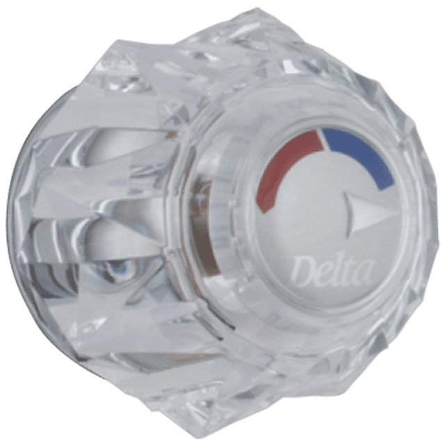Delta Clear Plastic Knob Handle Kit for Hot & Cold Tub & Shower Faucet ...