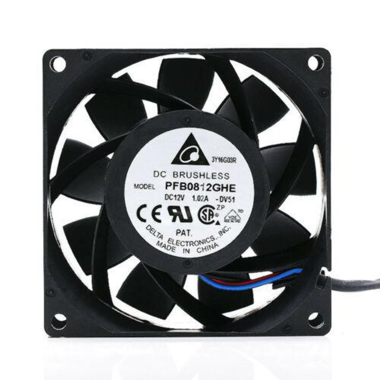 Delta Pfb0812Ghe 8038 12V 1.02A 8Cm / Cm High Air Volume Server Fan Cooler - Walmart.com