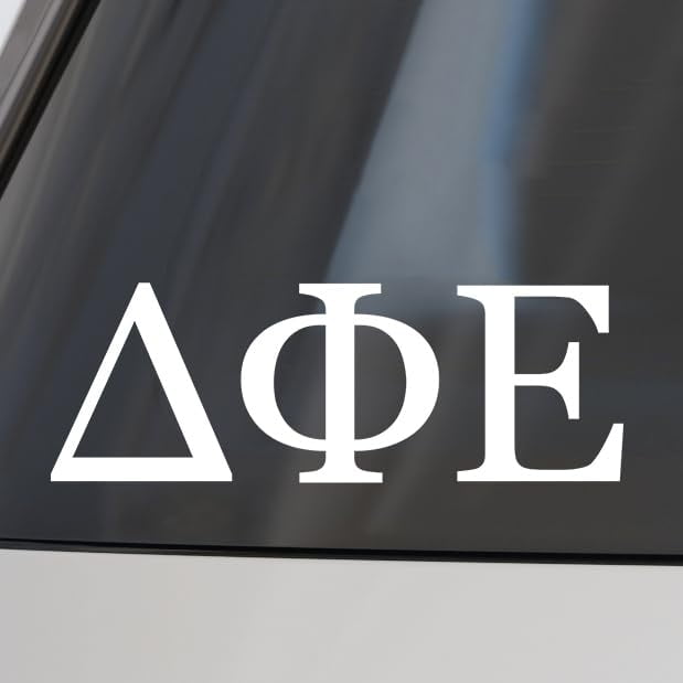 Delta Phi Epsilon Car Decal Sticker- Greek Letters Design, Officially Licensed Sorority Window ...