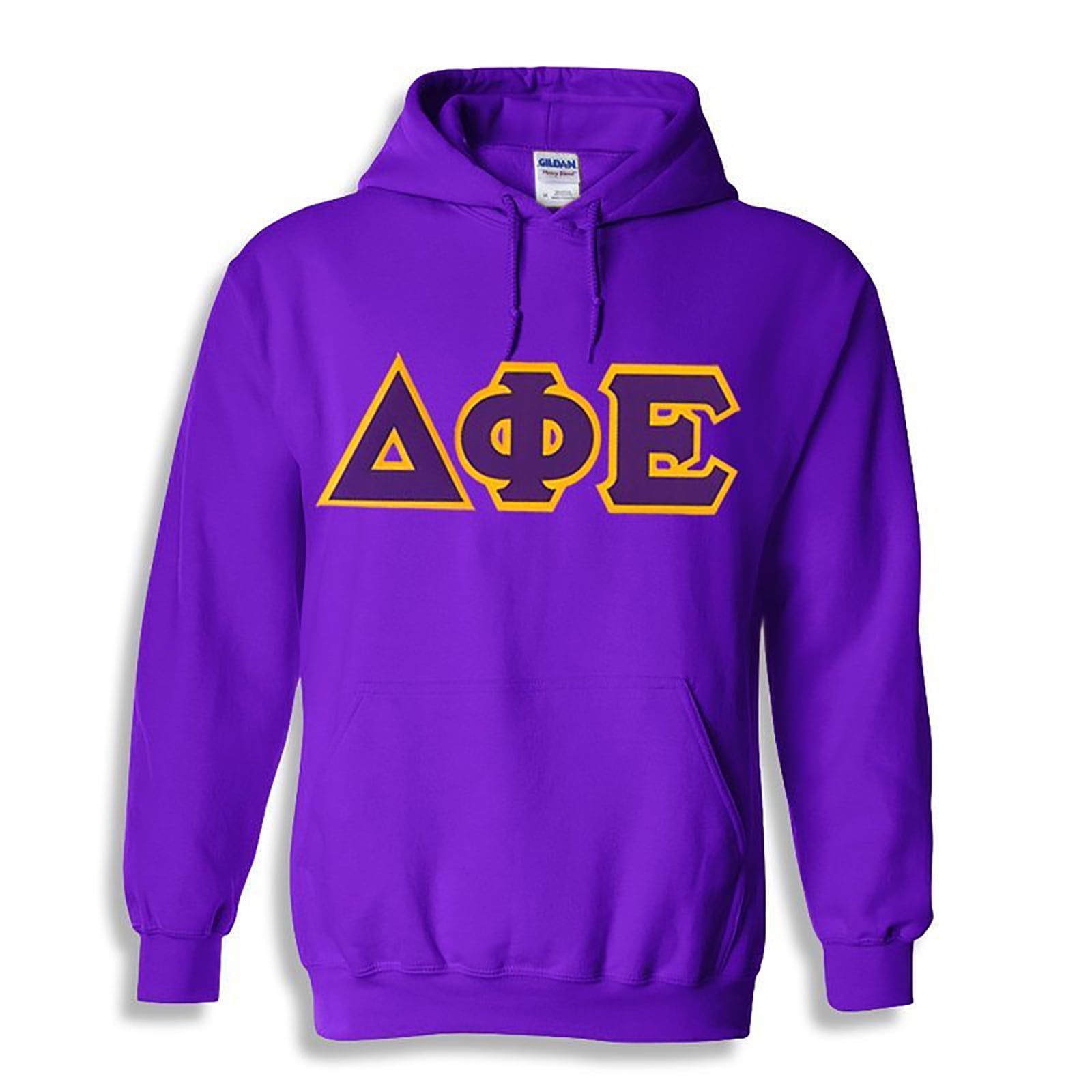 Delta Phi Epsilon Lettered Hooded Sweatshirt Small Purple - Walmart.com