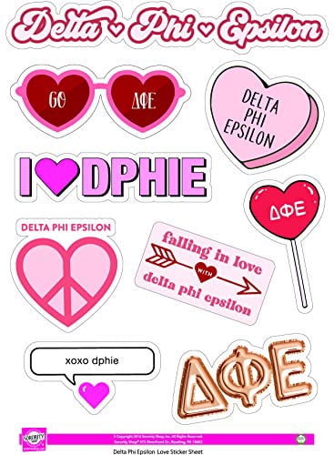 Delta Phi Epsilon - Sticker Sheet - Love Theme - Walmart.com
