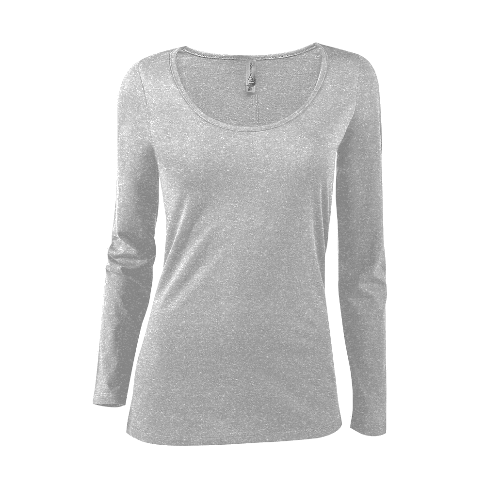 Delta Platinum Ladies CVC Long Sleeve Scoop Neck Tee - Walmart.com