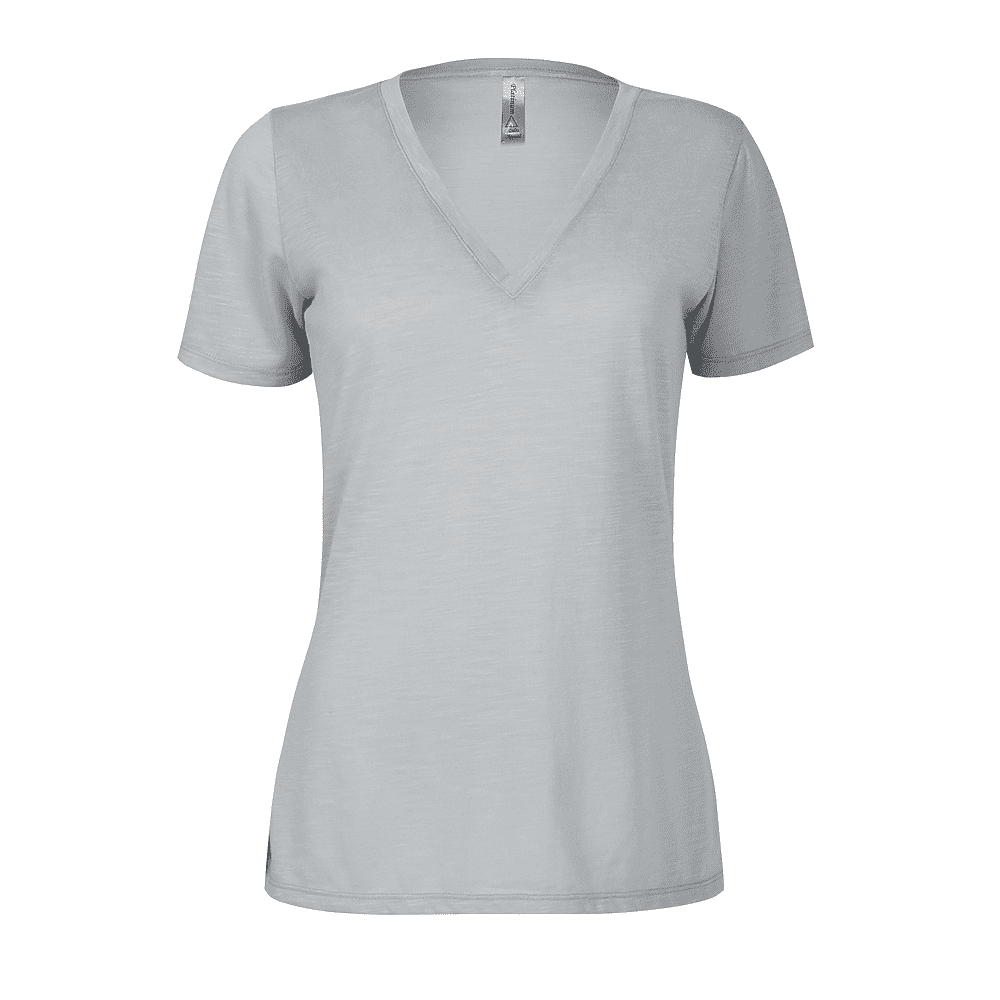 Delta Platinum Ladies Slub Short Sleeve V-Neck Tee - Walmart.com