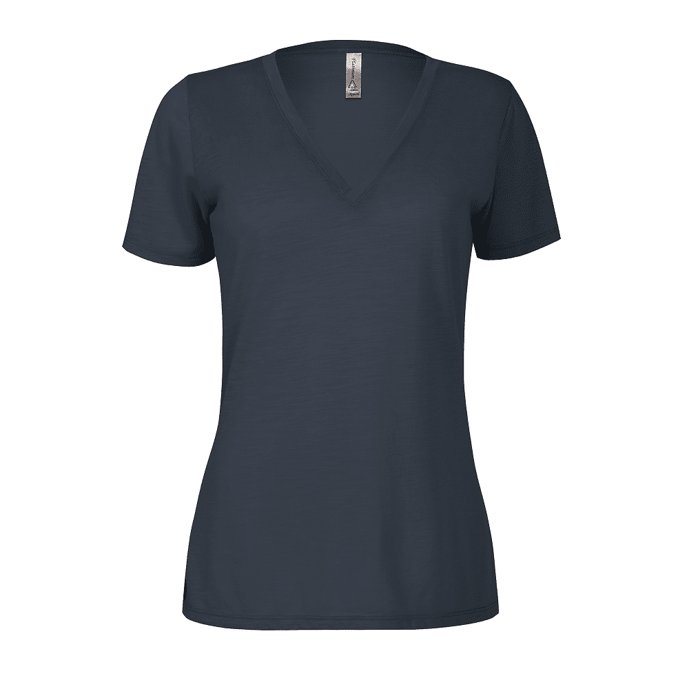 Delta Platinum Ladies Slub Short Sleeve V-Neck Tee - Walmart.com