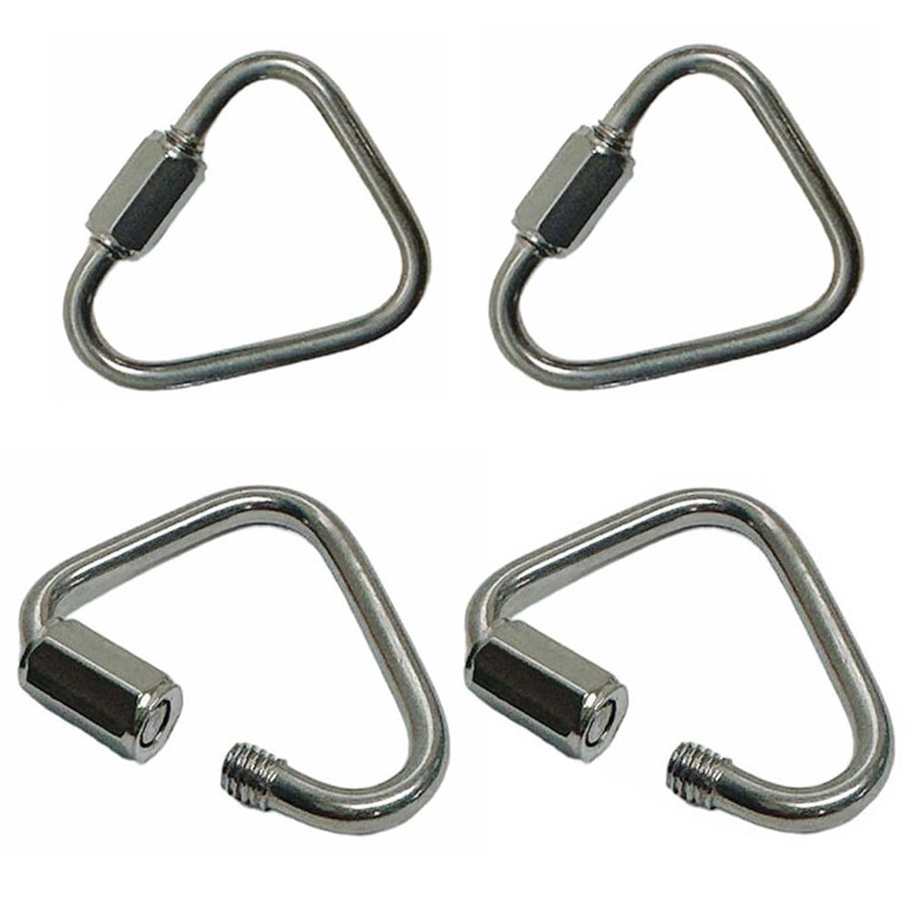 Delta Quick Links 1/8" Stainless Steel T316 Triangle Carabiner 330 Lbs ...
