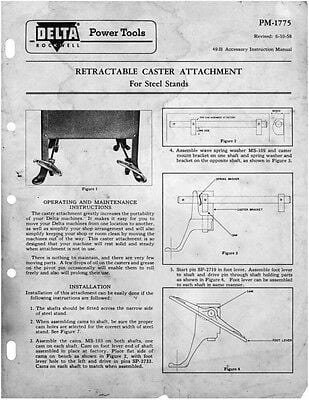 Delta Rockwell Retractable Caster Attachment for Steel Stands ...