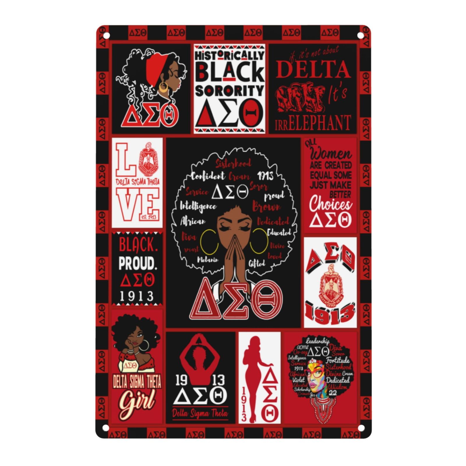 Delta Sigma Theta Aluminum Decorative Signs Wall Art Novelty Plaque Bar ...