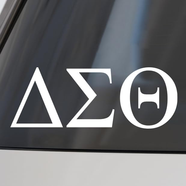 Delta Sigma Theta Car Decal Sticker- Greek Letters Design, Officially ...