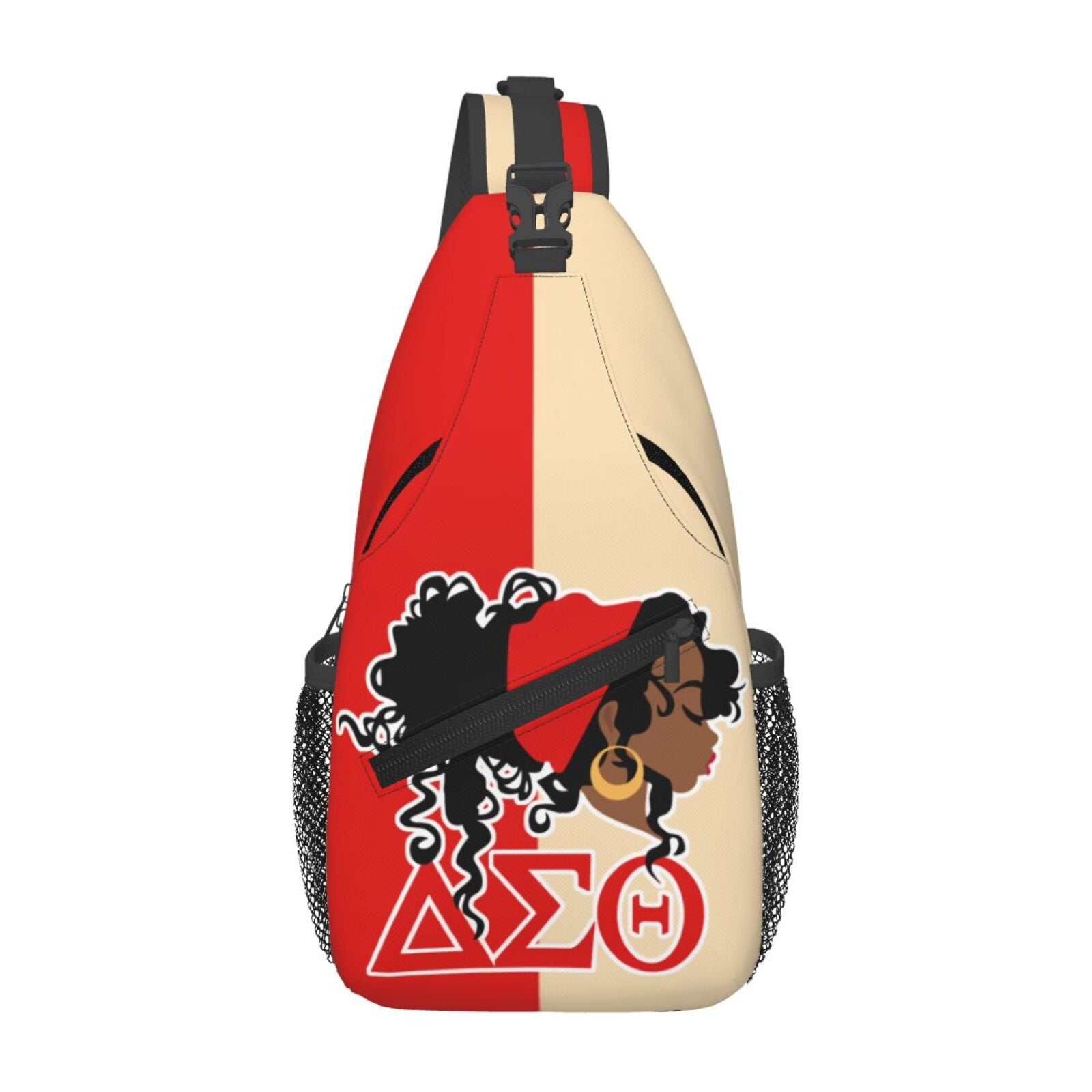 Delta Sigma Theta Chest Bag Dual Pocket Travel Hiking Daypack Sling Bag ...
