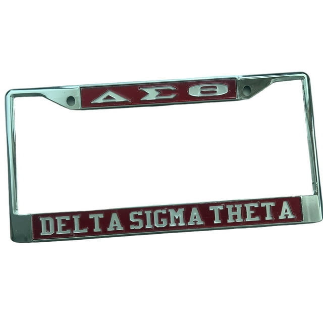 Delta Sigma Theta Chrome License Plate Frame DST - Walmart.com
