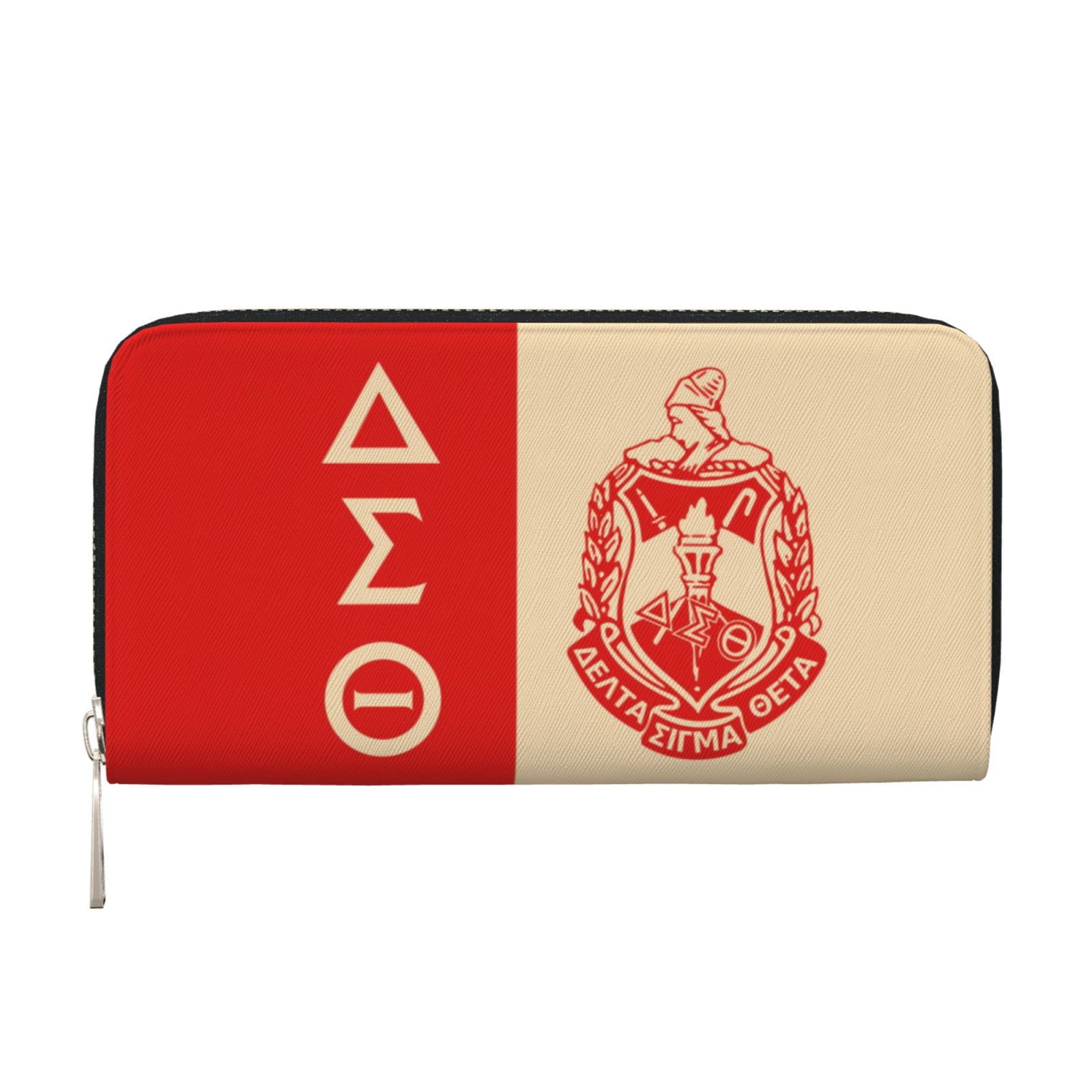 Delta Sigma Theta Leather Hand Wallet Clutch Casual and Travel Use All ...