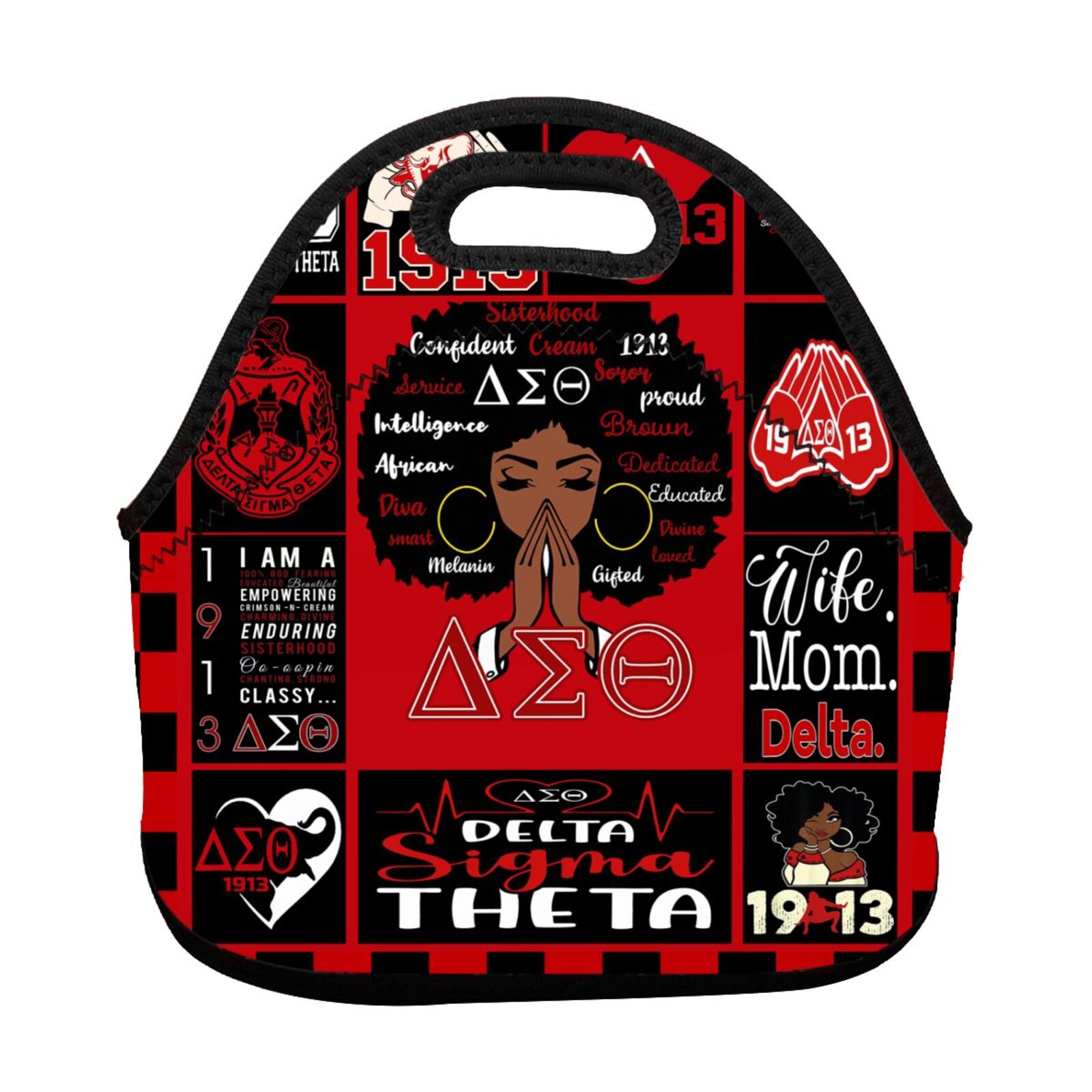 Delta Sigma Theta Neoprene Lunch Bag Insulated Waterproof Lunch Bag ...