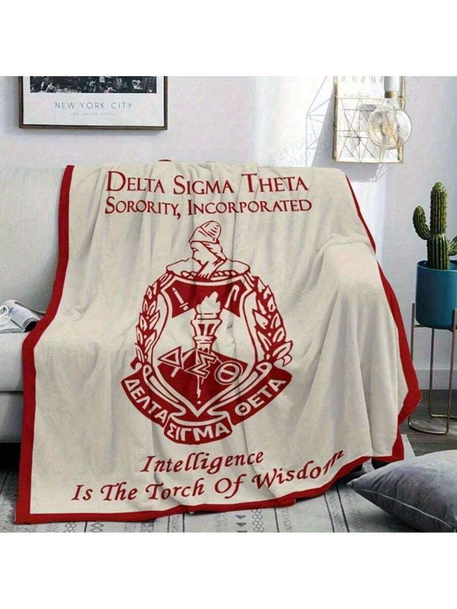 Delta Sigma Theta Sisterhood Flannel Blanket - Red & White Greek ...