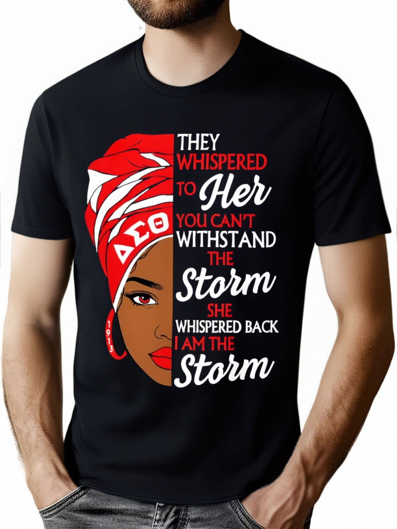 Delta Sigma Theta Sisters Graphic T-Shirt, 100% Cotton Crew Neck Tee ...