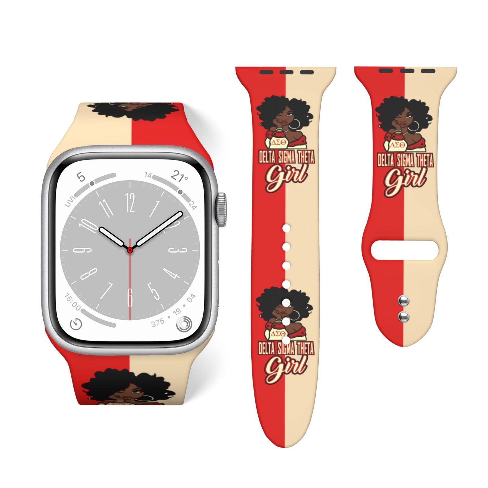 Delta Sigma Theta Sport Watch Band Compatible With Apple Watch 38mm ...