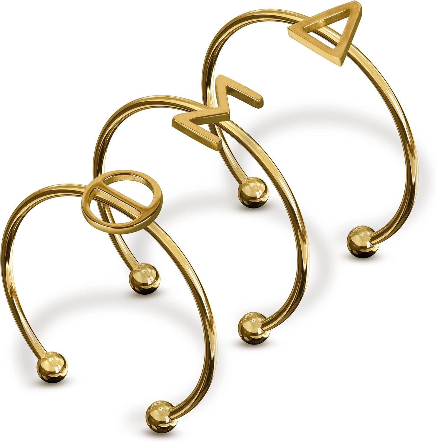 Delta Sigma Theta Stacking Ring Set - Adjustable Rings with 18k Gold ...