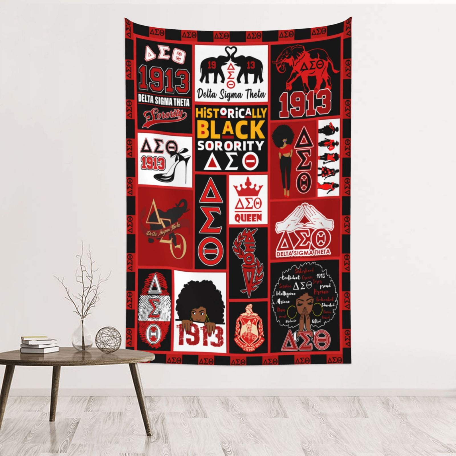 Delta Sigma Theta Tapestry Wall Hanging for Bedroom Aesthetic Living ...