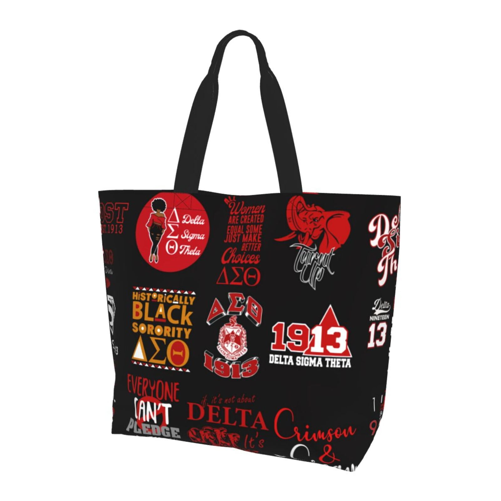 Delta Sigma Theta Tote Bag Waterproof Large Capacity Shopping Bags ...