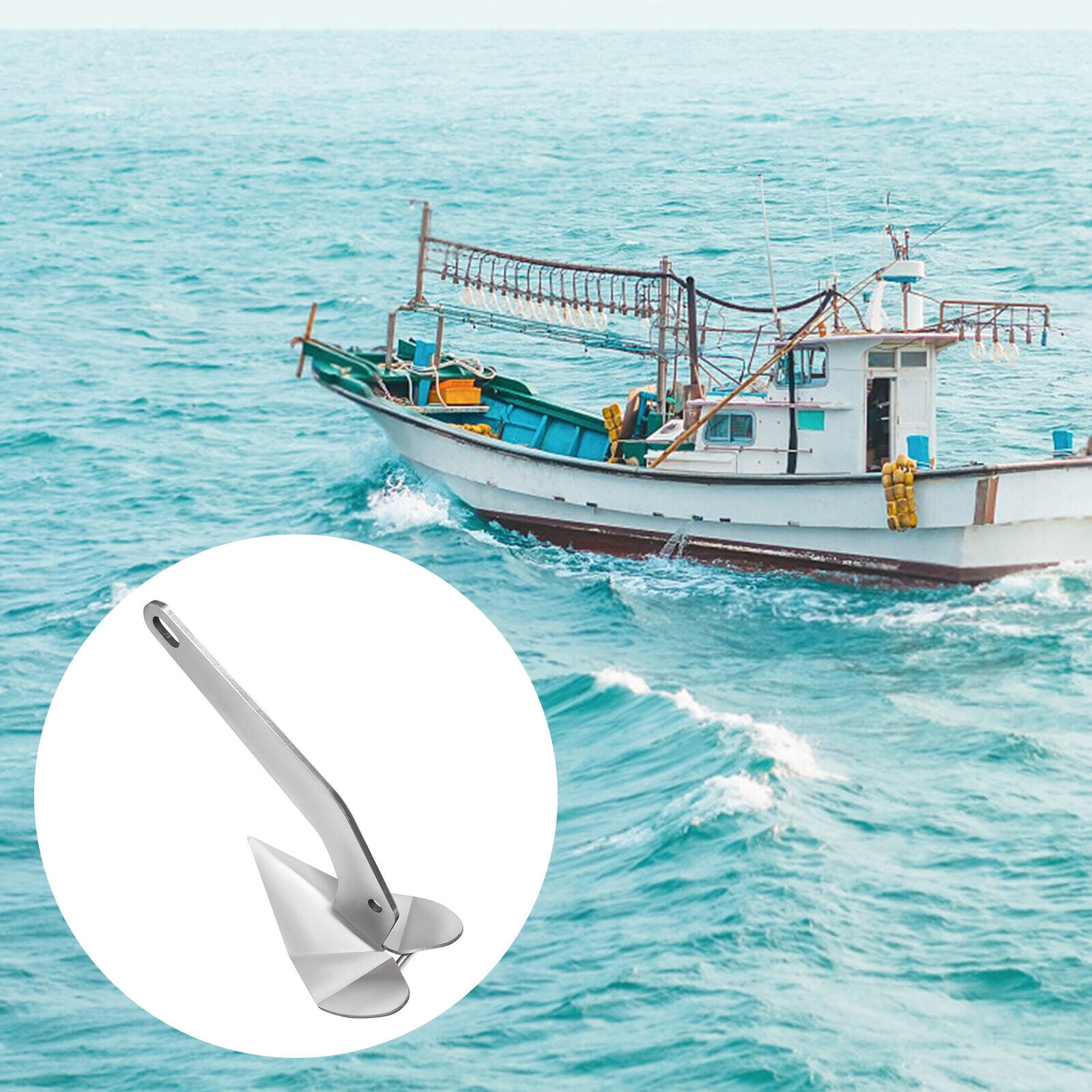 Delta Style Wing Boat Anchor Plow Boat Anchor Stainless Steel for Small ...