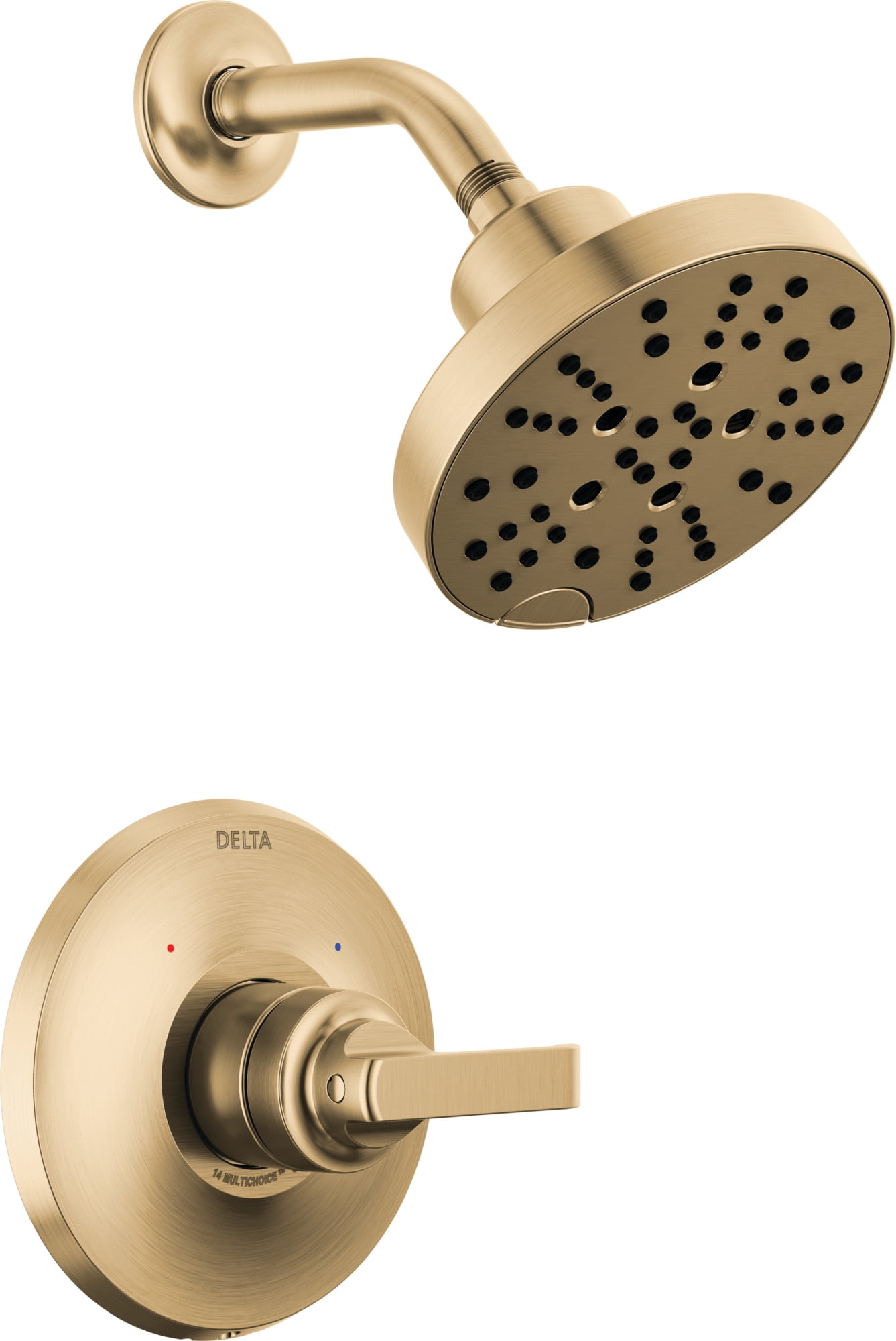 Delta Tetra Monitor 14 Series Shower Trim, Lumicoat Champagne Bronze ...