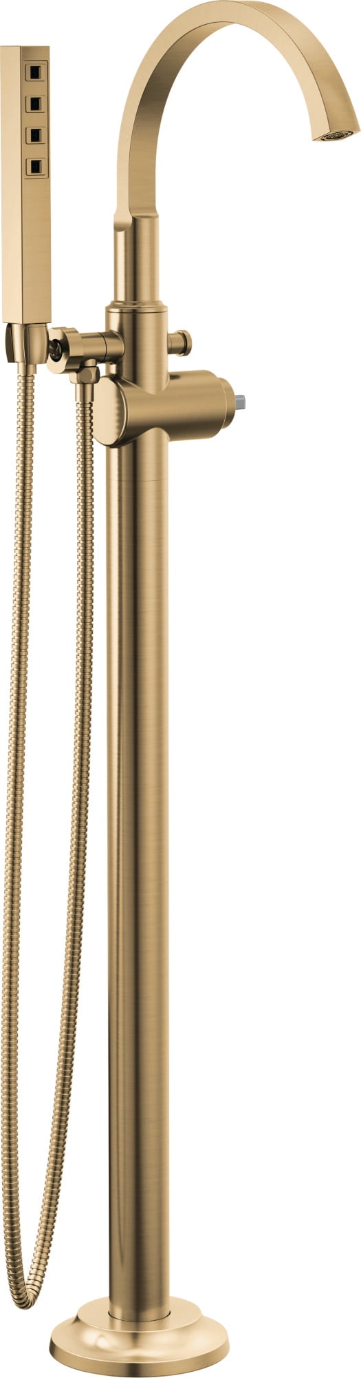 Delta T4788-Lhp-Fl Tetra Floor Mounted Tub Filler - Lumicoat Champagne ...