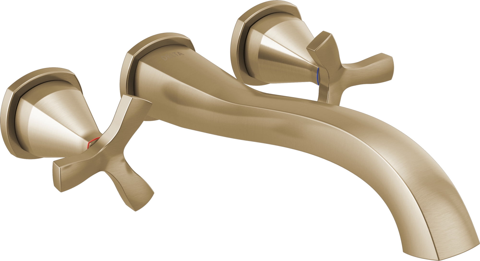 Delta T57766-Wl Stryke Double Handle Wall Mounted Tub Filler Trim ...