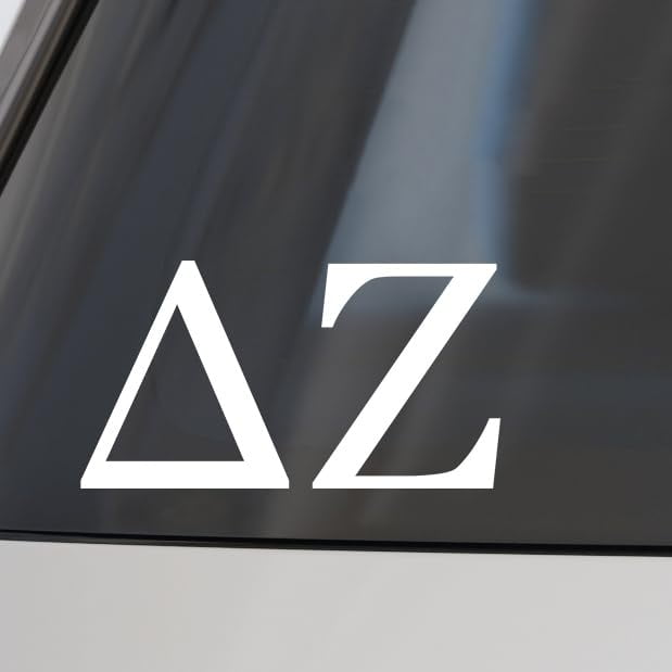 Delta Zeta Car Decal Sticker- Greek Letters Design, Officially Licensed Sorority Window Sticker ...