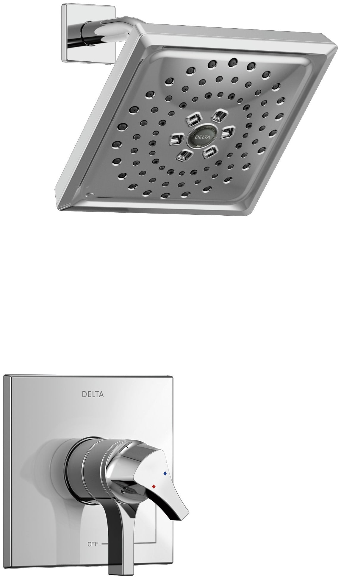 Delta Zura Monitor 17 Series H2Okinetic Shower Trim, Chrome - Walmart ...