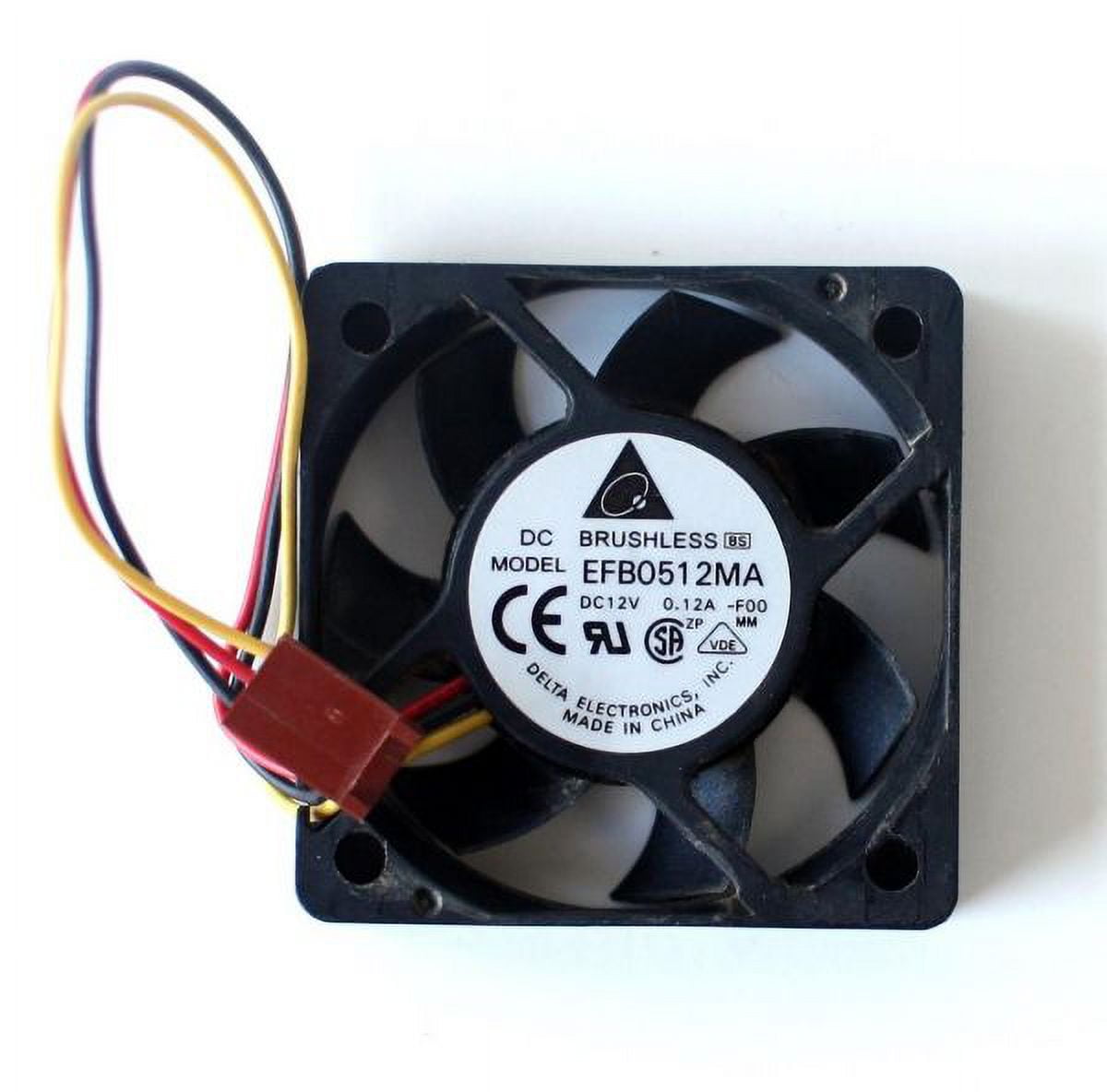 Delta dc brushless fan efb0512ma dc12v 0.12a, 3-wire, 50x10mm - Walmart.com