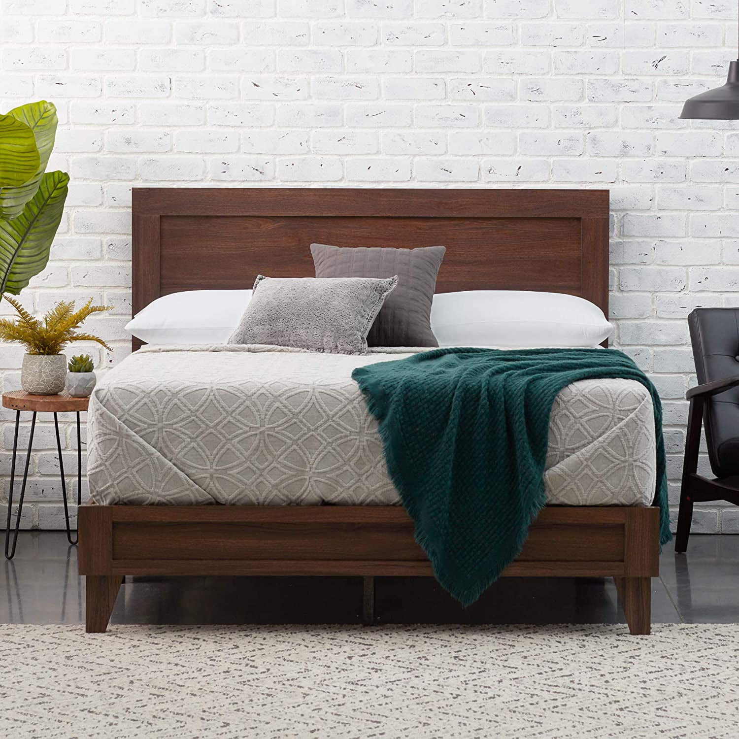 Chicago Modern Tufted Upholstered Platform Bed | Headboard and Wood ...