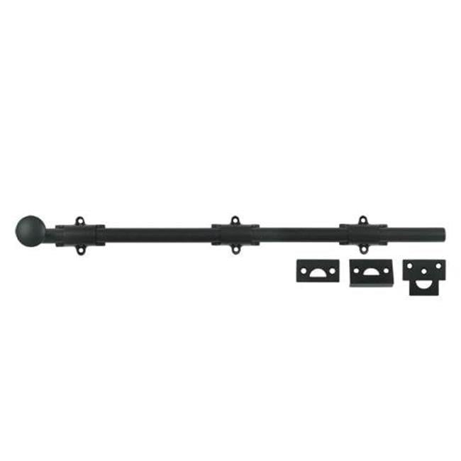 Deltana 18 in. Heavy Duty Surface Bolt- Black - Solid - Walmart.com