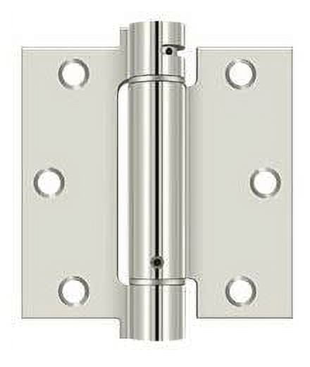 Deltana DSH35U14 3.5 x 3.5 in. Spring Hinge, Bright Nickel - Steel ...