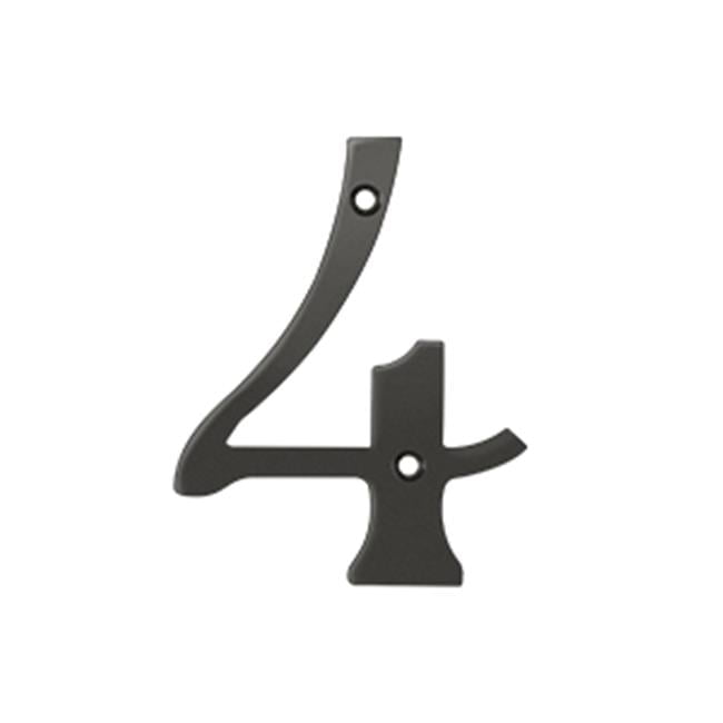 Deltana 4 in. House Numbers- Oil Rubbed Bronze - Solid Brass - Walmart.com