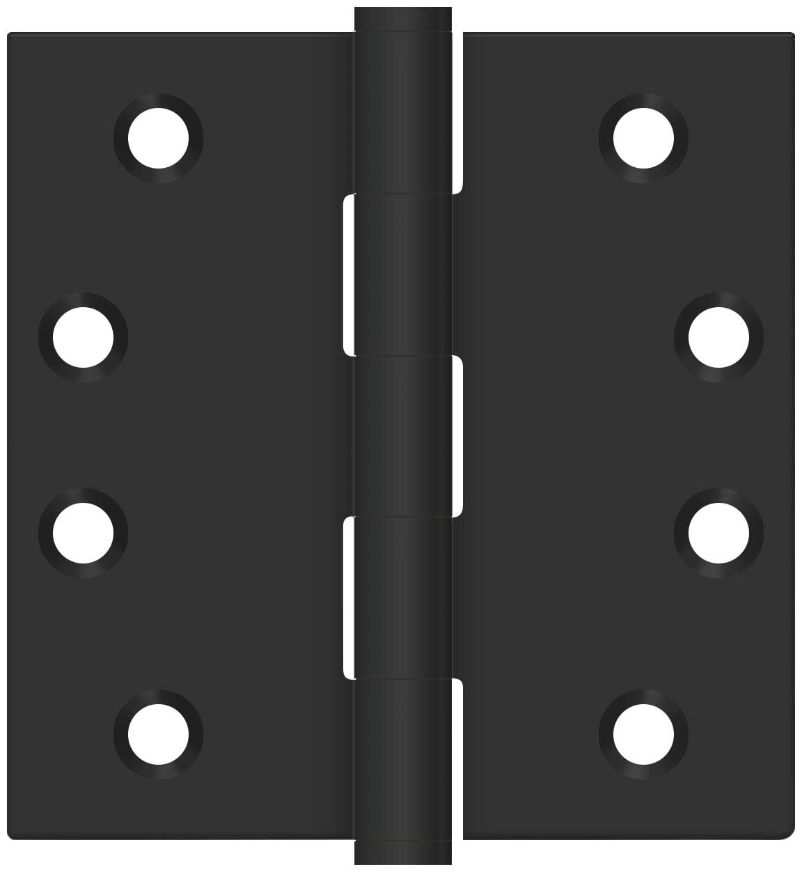 Deltana SS44U1B-R 4 x 4 in. Square Stainless Steel Hinge - Paint Black ...