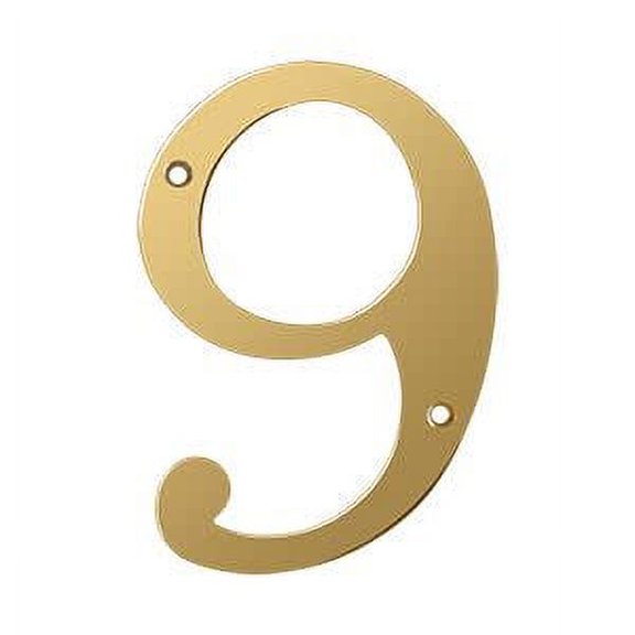 Deltana RN6-4U15 Solid Brass 6-Inch House Number 4 Board - Walmart.com