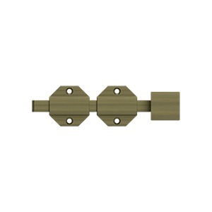 Deltana 6SBM5 6" Modern Surface Bolt, HD, Solid Brass in Antique Brass - Walmart.com