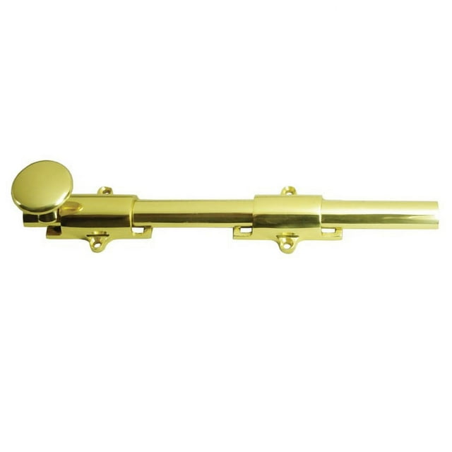 Deltana 8SB3 8" Surface Bolt; Heavy Duty; Bright Brass Finish - Walmart.com