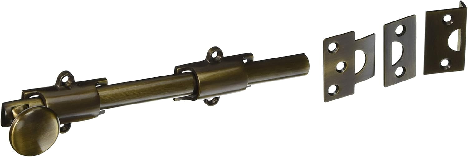 Deltana 8SB3 HD Solid Brass 8-Inch Surface Bolt, Polished Brass ...