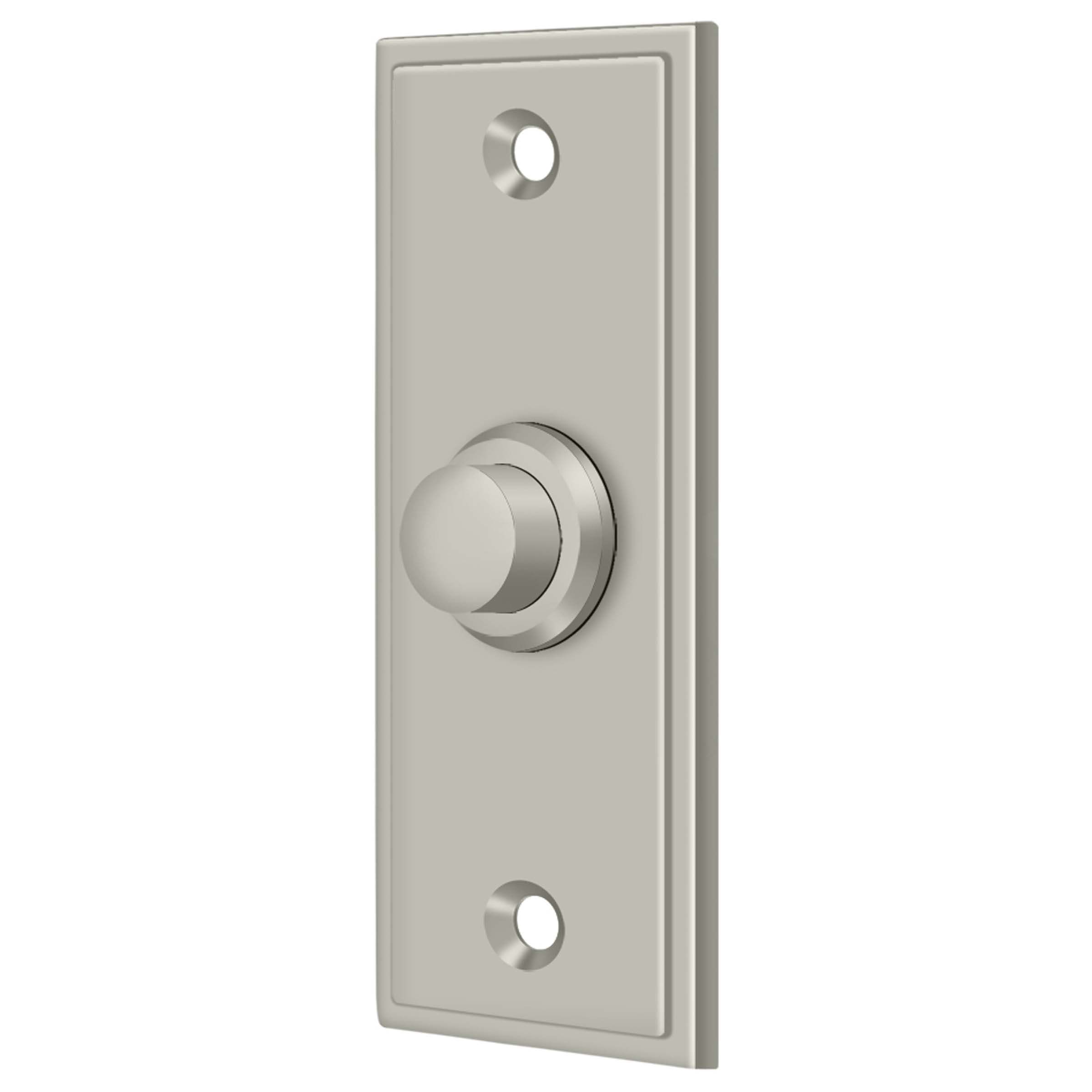 Deltana BBS333U15 Bell Button; Rectangular Contemporary; Satin Nickel ...