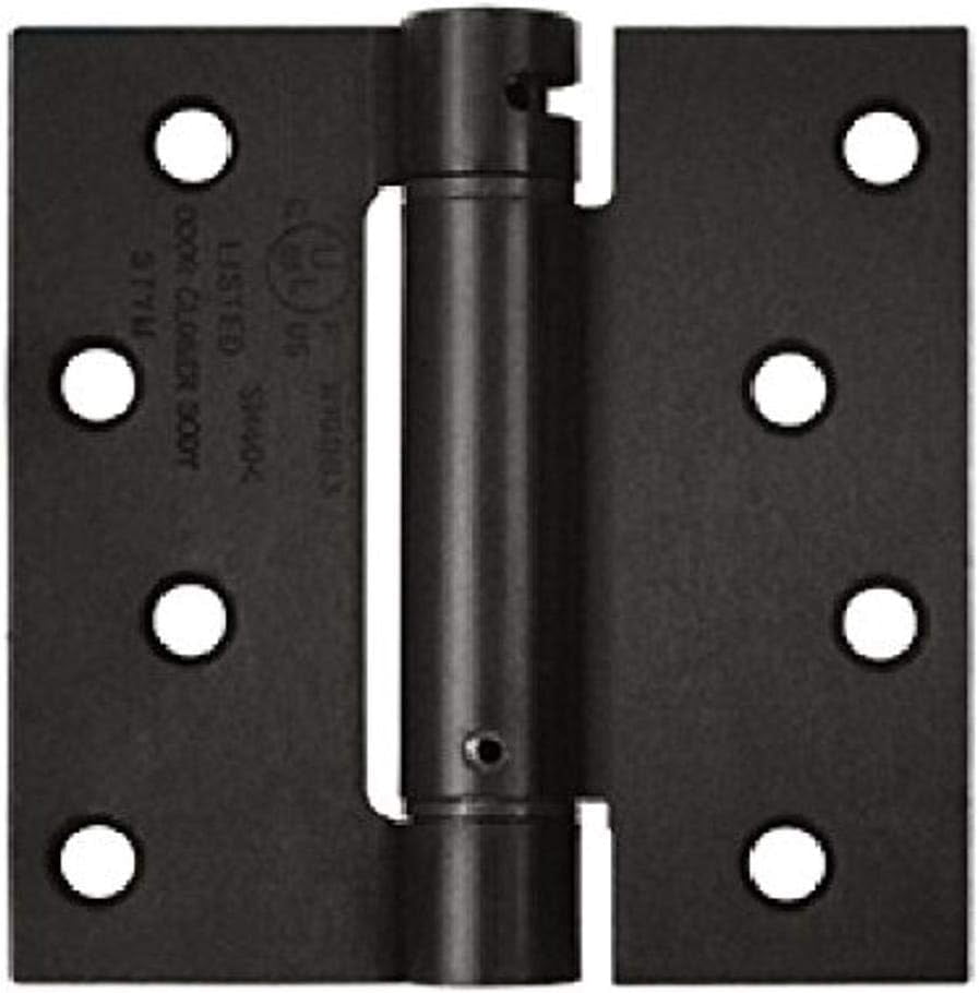 Deltana DSH44U10B Single Action Steel 4-Inch x 4-Inch Spring Hinge ...