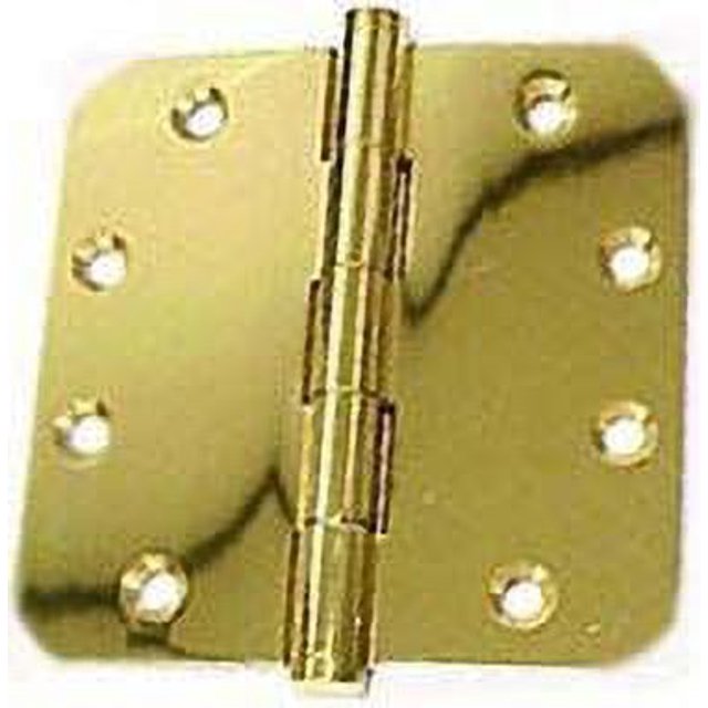 Deltana Dsb4r5 4" X 4" Solid Brass 5/8" Radius Corner Plain Bearing Full Mortise Hinge ...