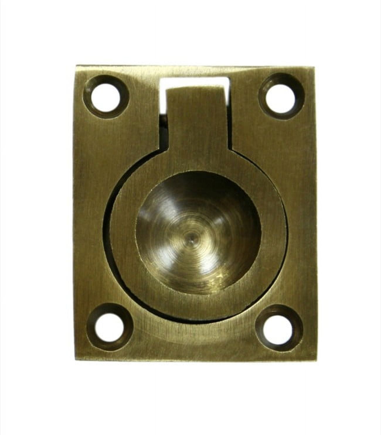 Deltana FRP175U5 Flush Ring Pull; 1-3/4" x 1-3/8"; Antique Brass Finish ...