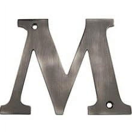 Deltana Rl4m 4" Solid Brass Traditional House Letter M - Nickel ...