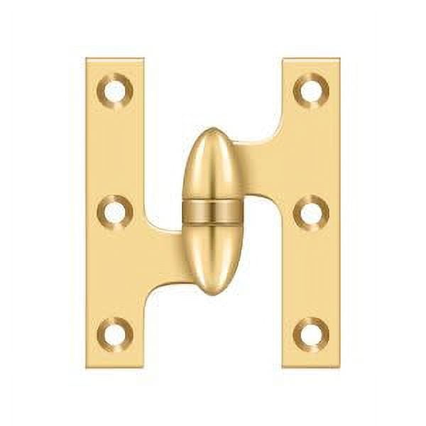 Deltana OK3025BCR003-L 3" x 2-1/2" Olive Knuckle Hinge; Lifetime Brass ...